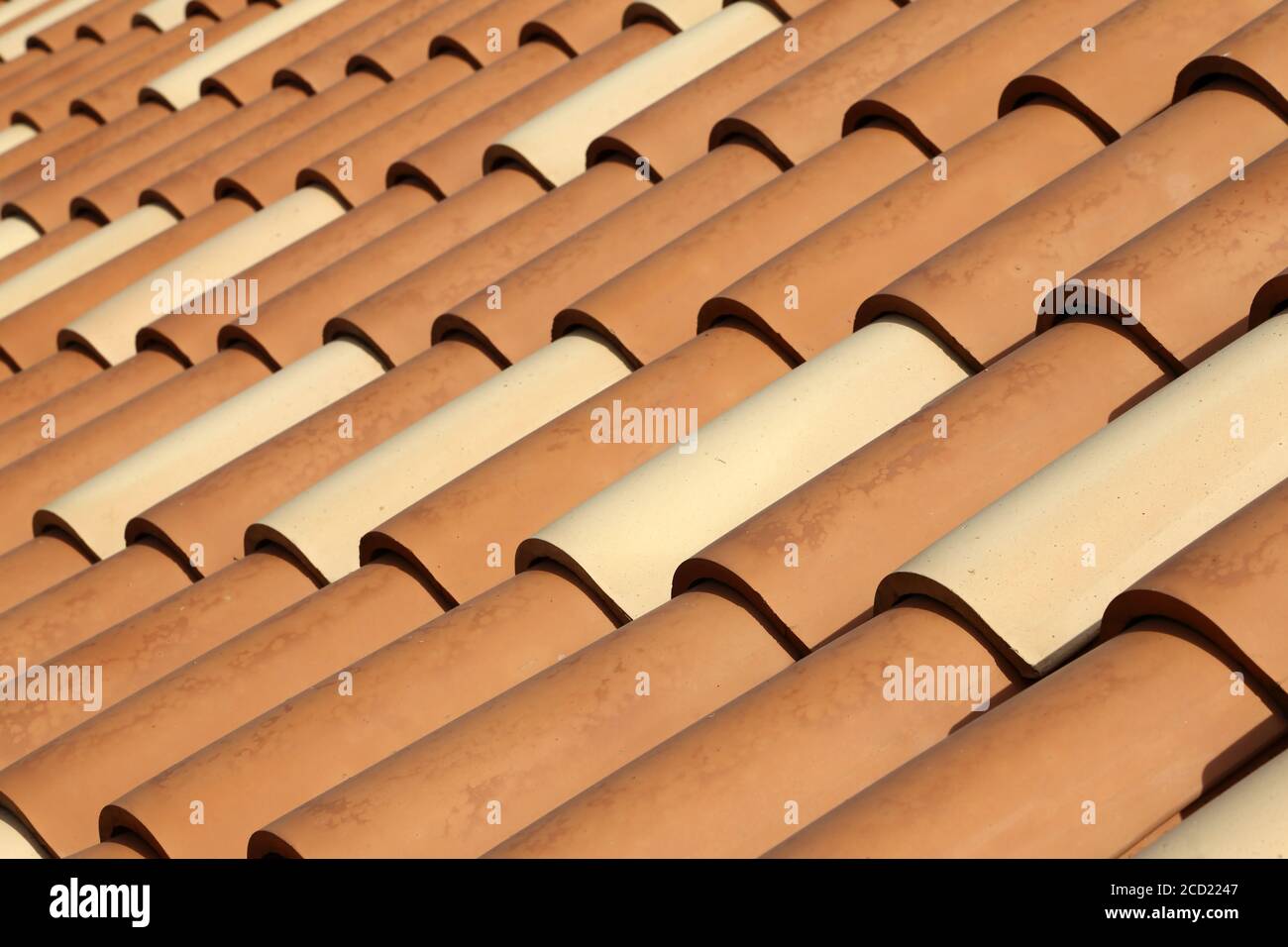 Roof with red tiles Stock Photo - Alamy