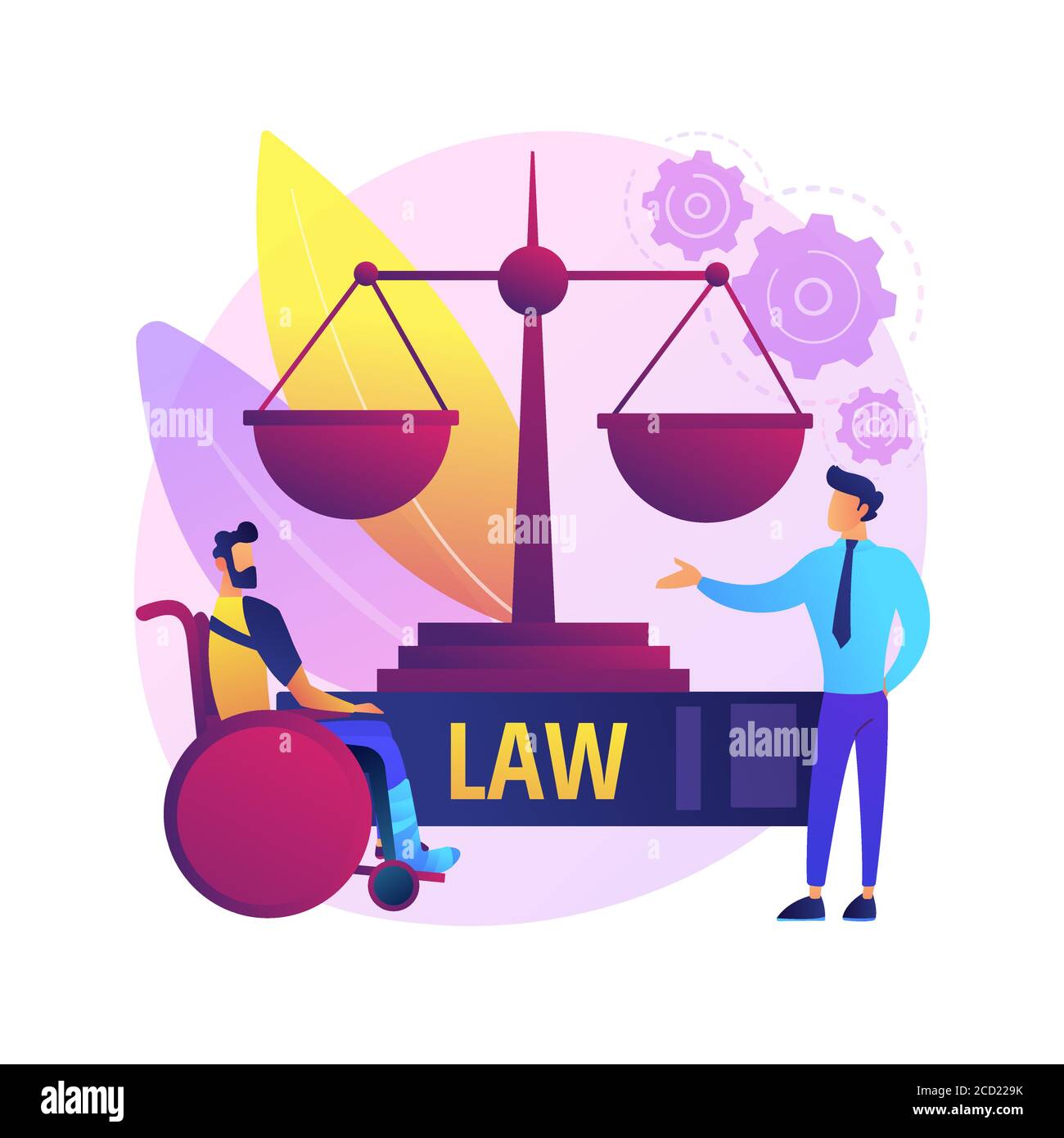 Personal injury lawyer abstract concept vector illustration Stock ...