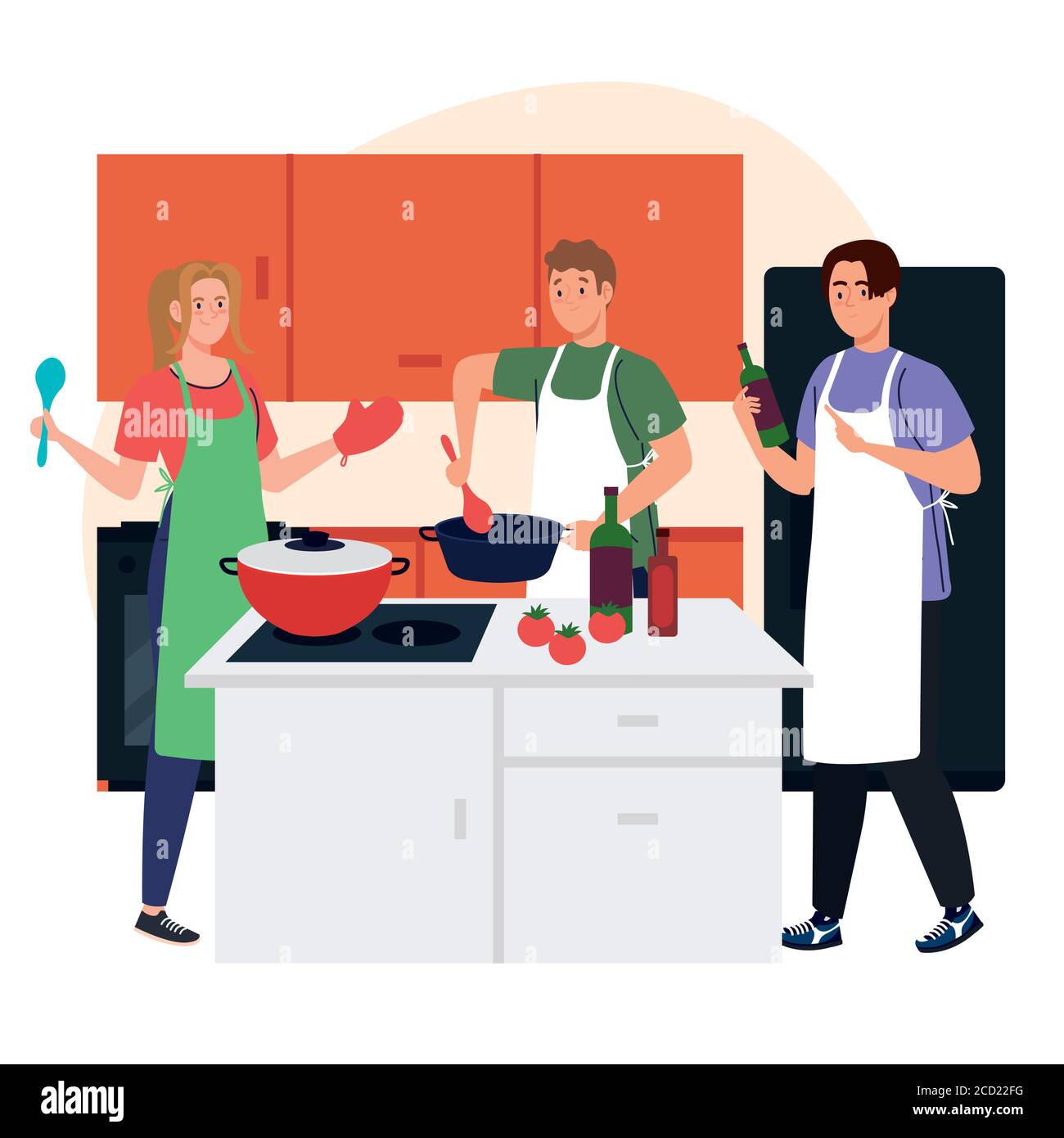 Men cooking at home Cut Out Stock Images & Pictures - Alamy