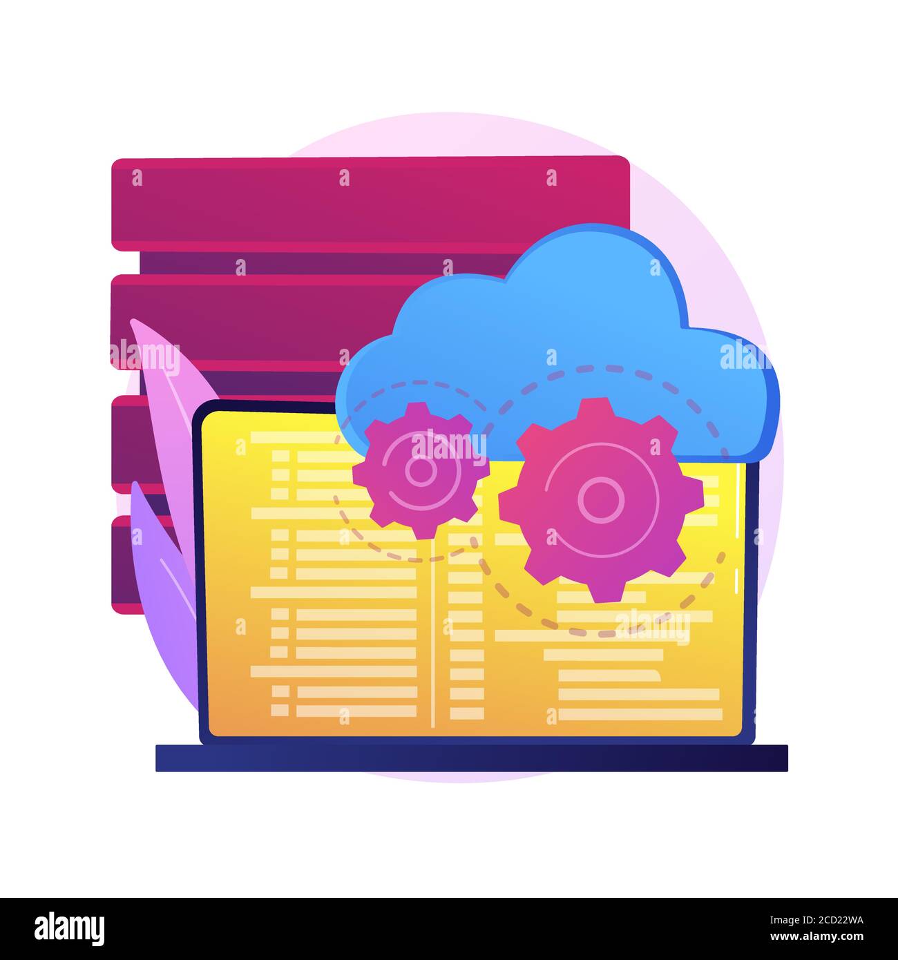 Data storage settings vector concept metaphor Stock Vector Image & Art ...