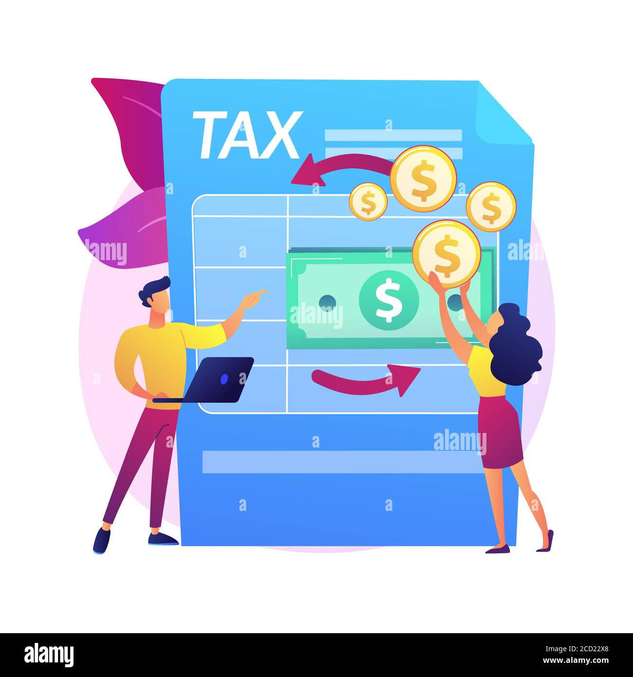 Tax deduction vector concept metaphor Stock Vector Image & Art - Alamy