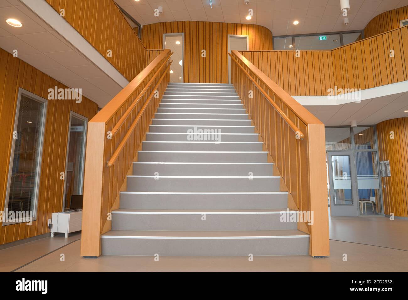 Granite stairs in school Stock Photo - Alamy