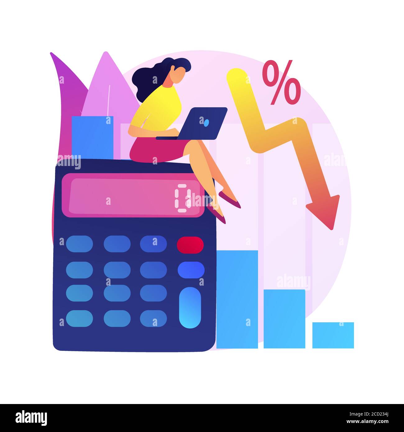 Calculating loss abstract concept vector illustration Stock Vector ...