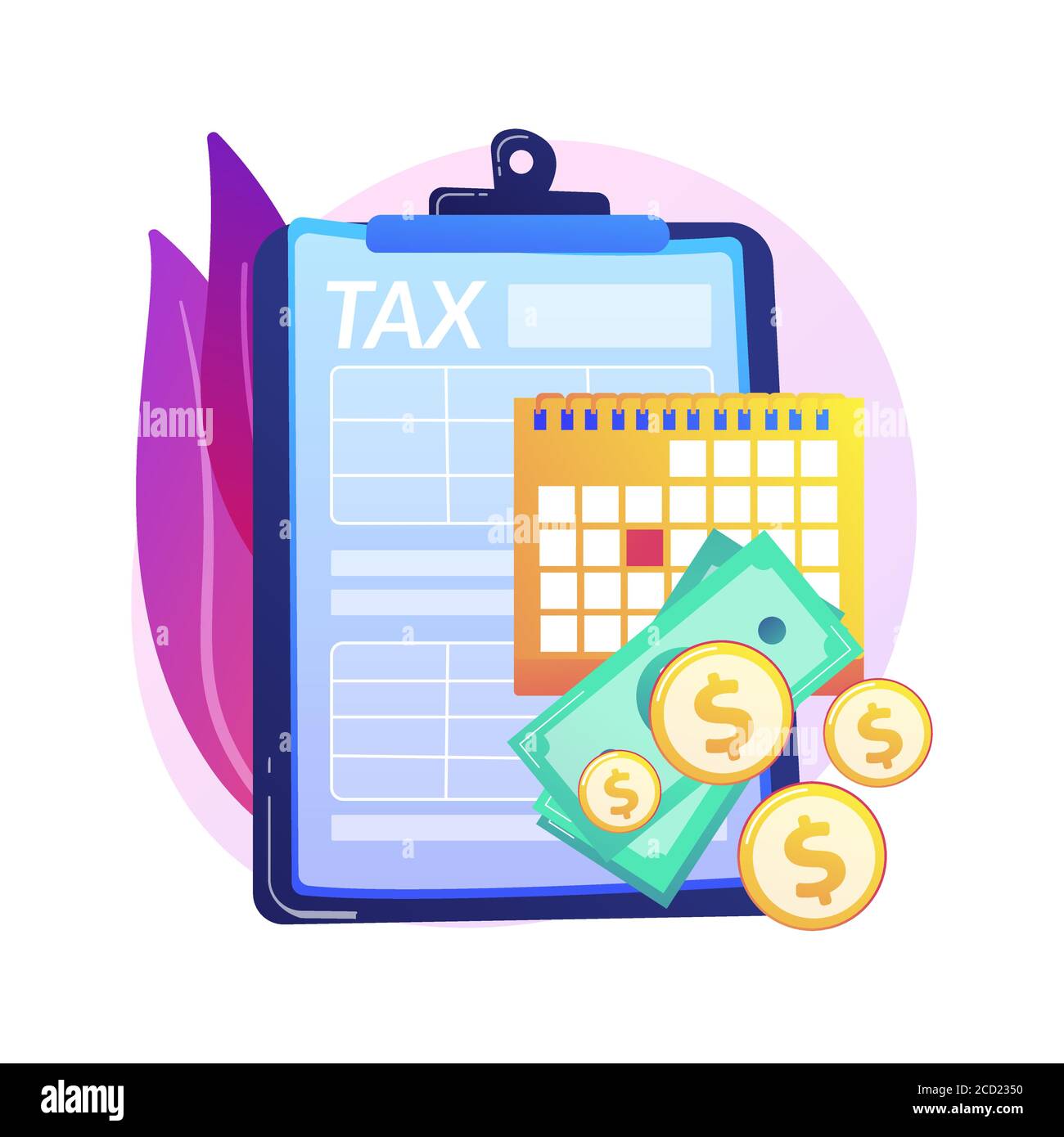Tax year abstract concept vector illustration Stock Vector Image & Art ...