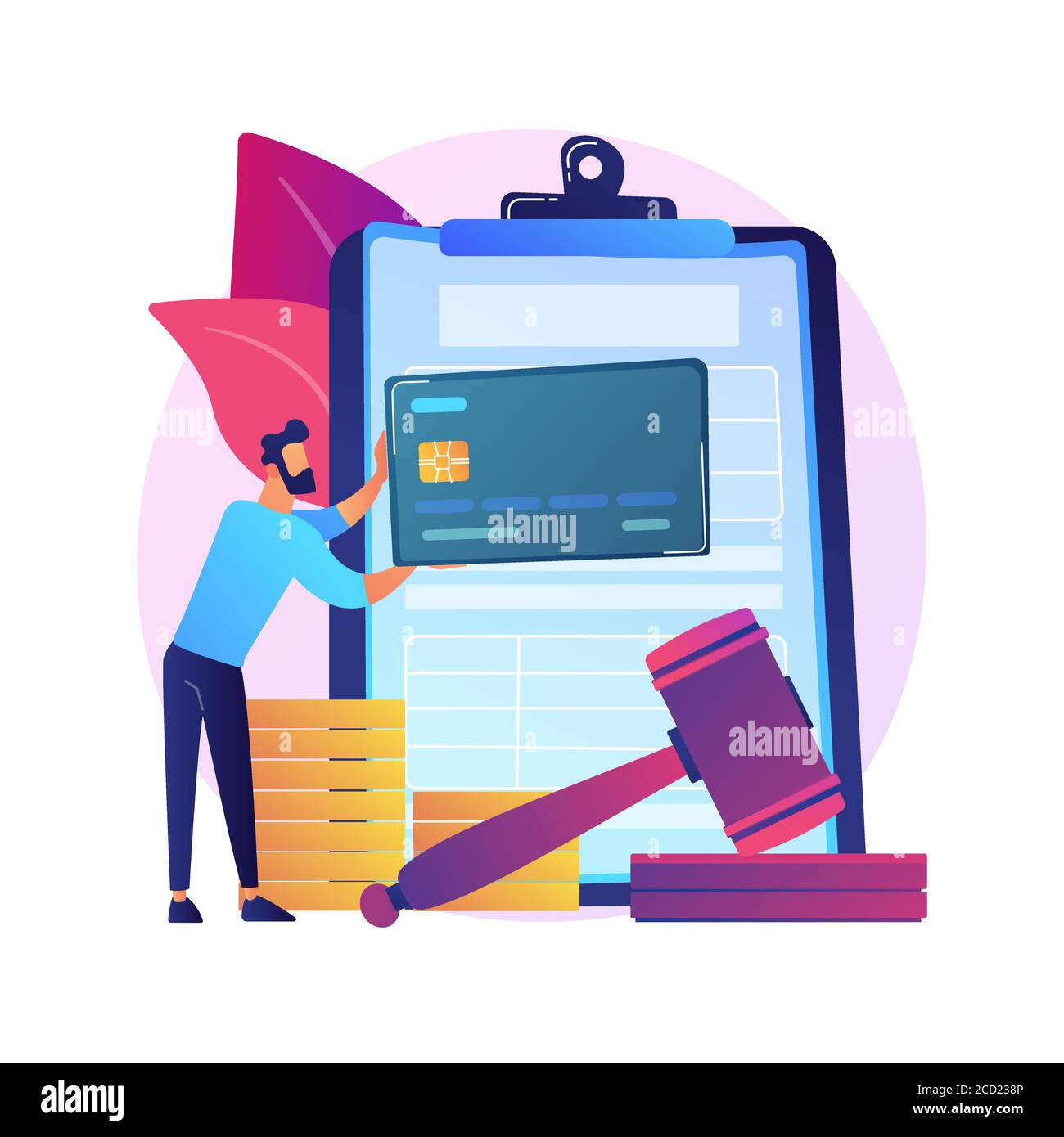 Pay penalties abstract concept vector illustration Stock Vector Image ...