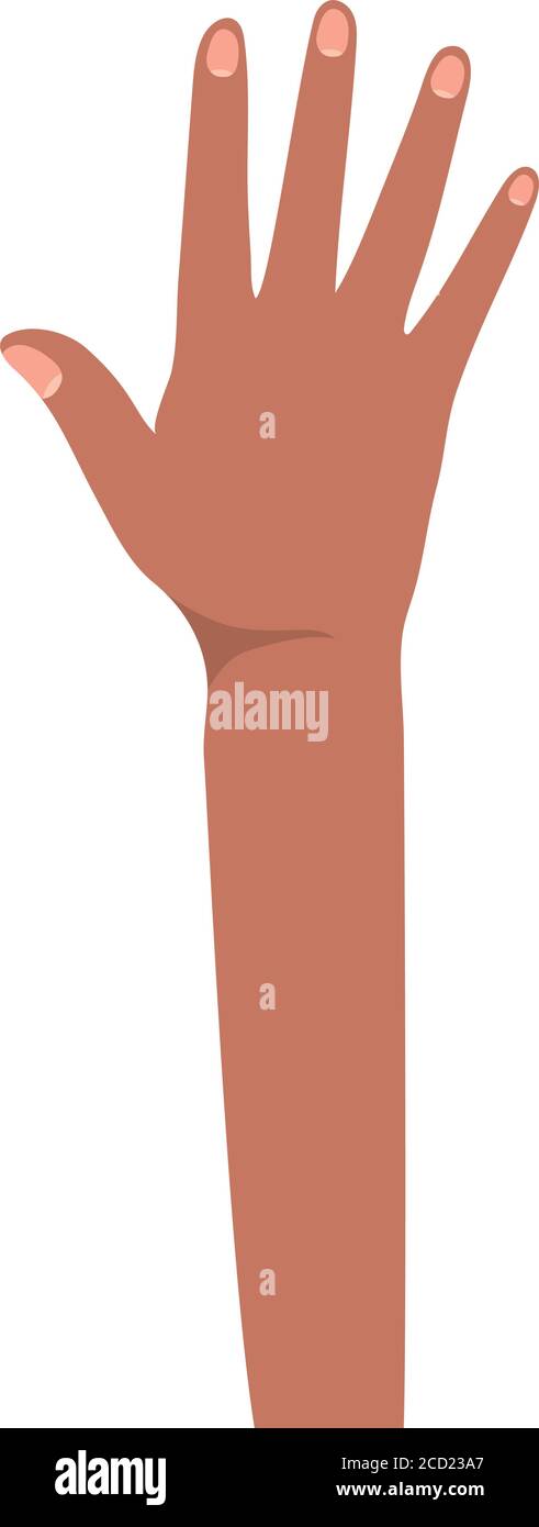 hand up design of People arm finger person learn communication ...