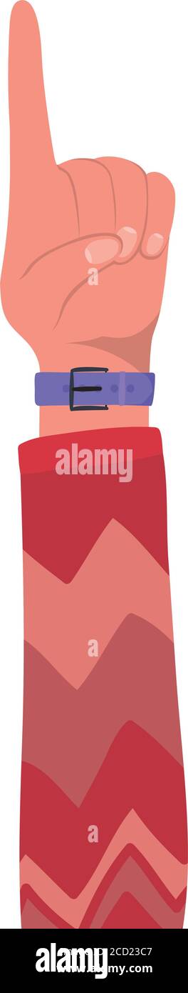 number one sign with hand design of People arm finger person learn ...