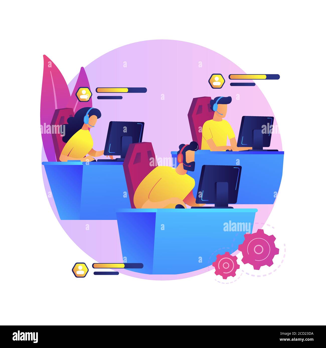 E-sport team abstract concept vector illustration Stock Vector Image ...