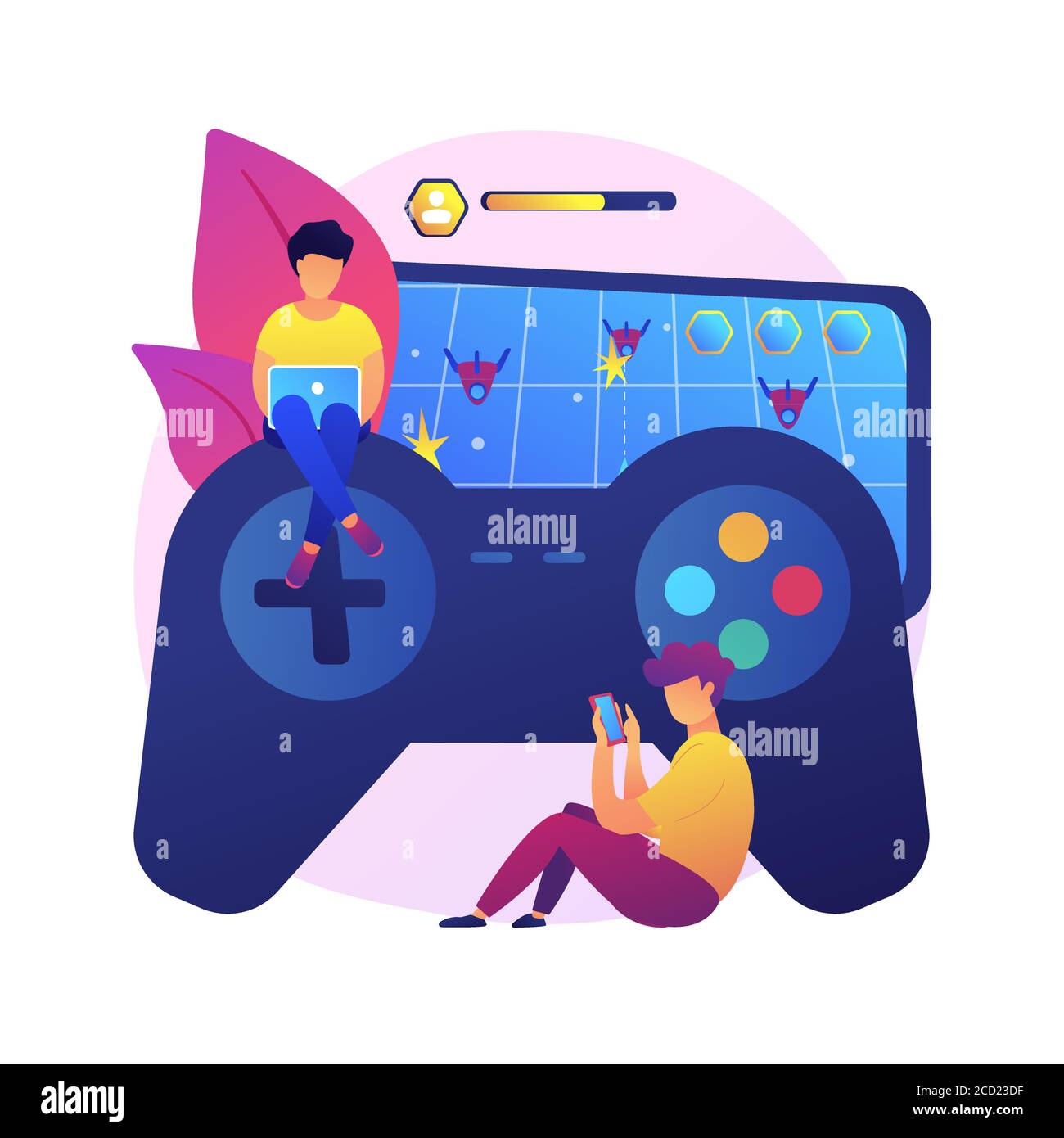 Gaming addiction disorder Stock Vector Images - Alamy