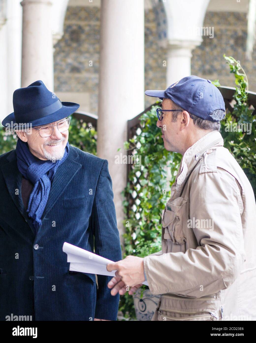 FATIMA, from left: Harvey Keitel, director Marco Pontecorvo, on-set ...