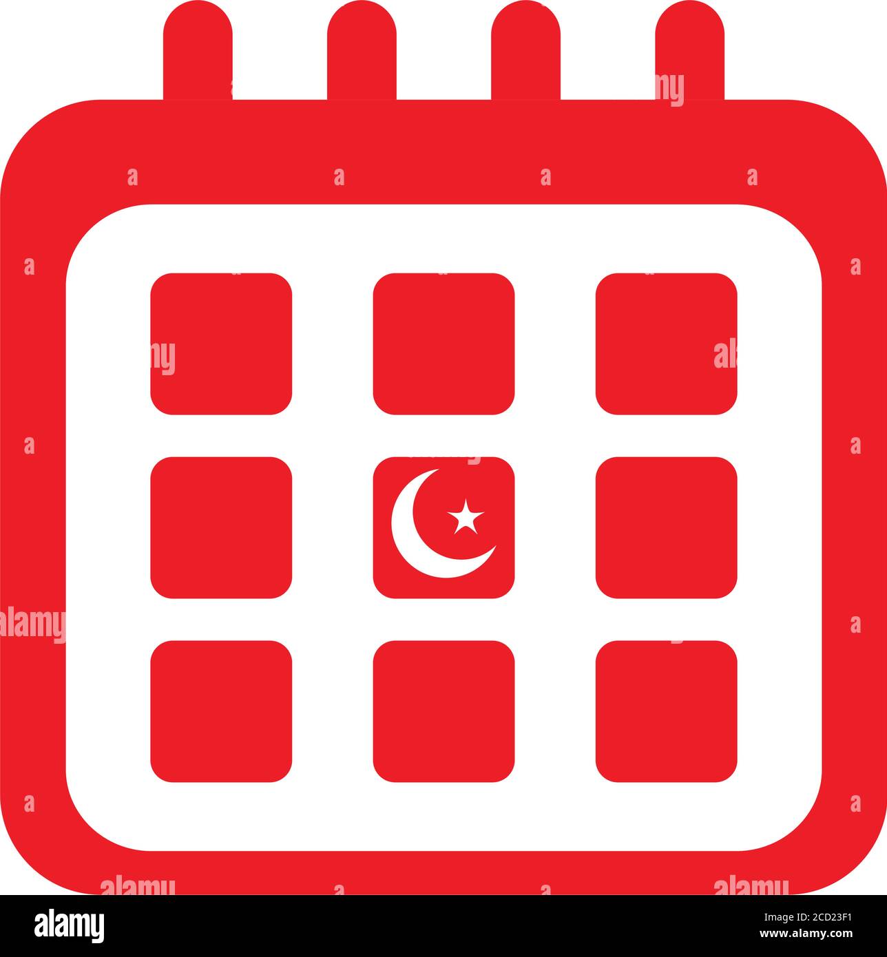 calendar with turkey republic date over white background, flat style ...