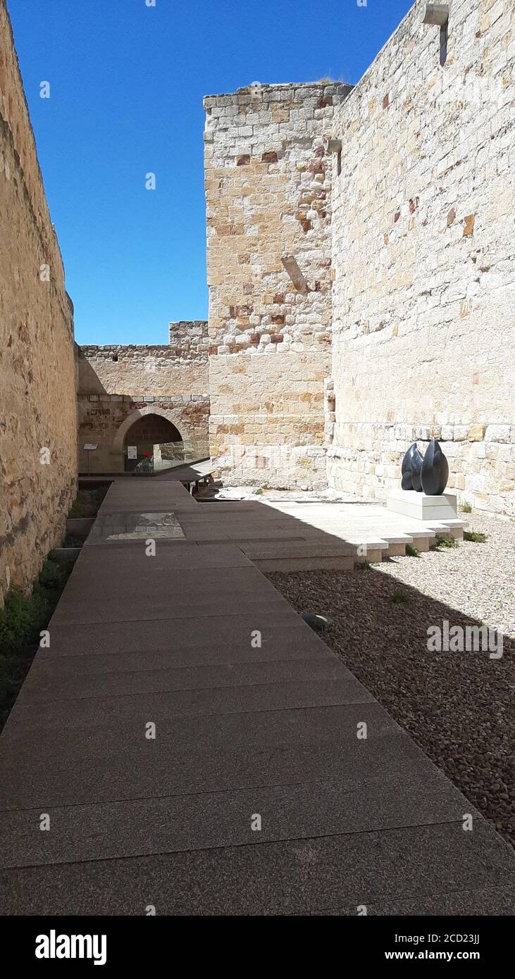 Vertical shot of castle Zamora in Spain Stock Photo - Alamy
