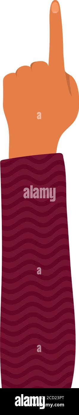 number one sign with hand design of People arm finger person learn ...