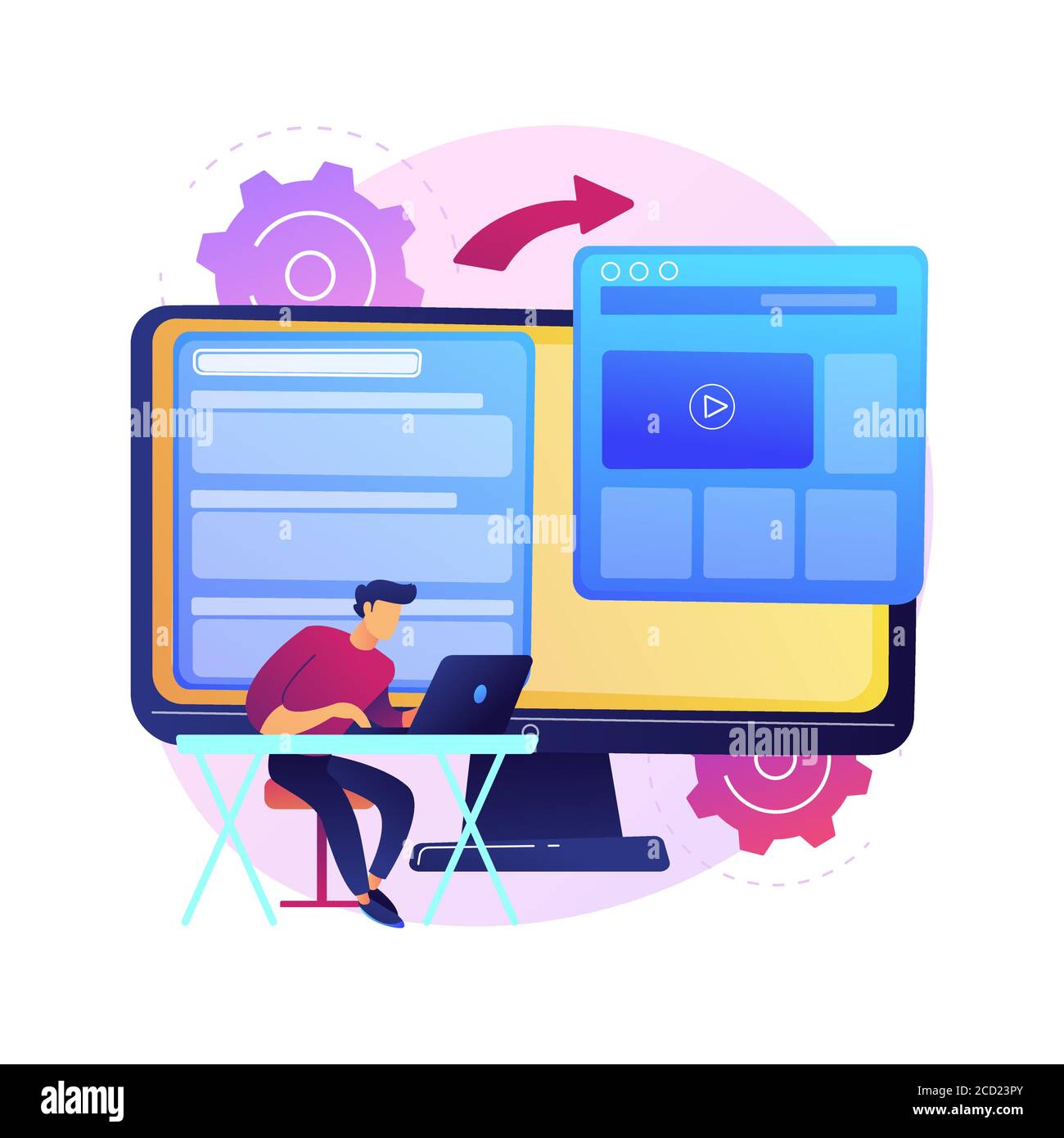 Microsite development abstract concept vector illustration Stock Vector ...