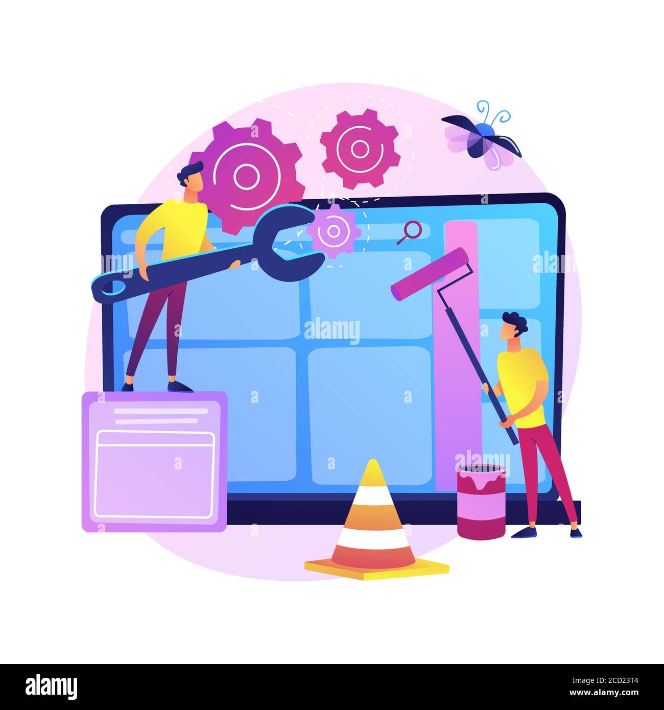 Website maintenance abstract concept vector illustration Stock Vector ...