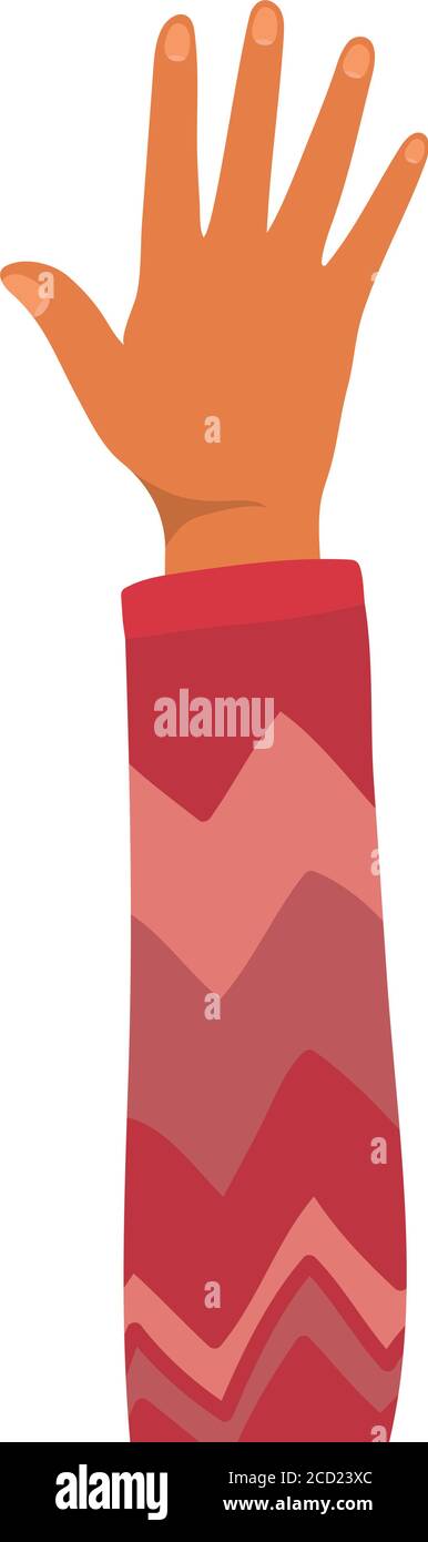 hand up design of People arm finger person learn communication ...