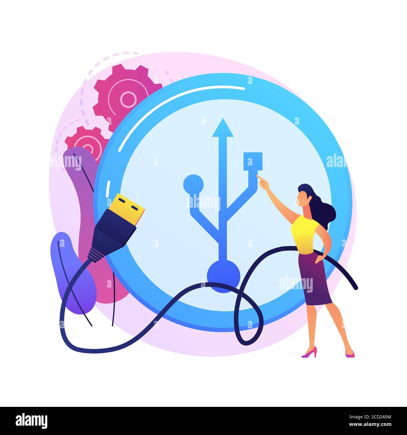 USB connection abstract concept vector illustration Stock Vector Image ...