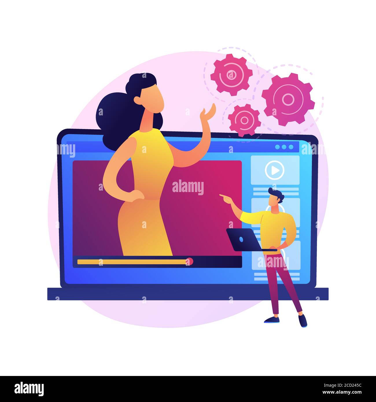 How-to videos abstract concept vector illustration Stock Vector Image ...