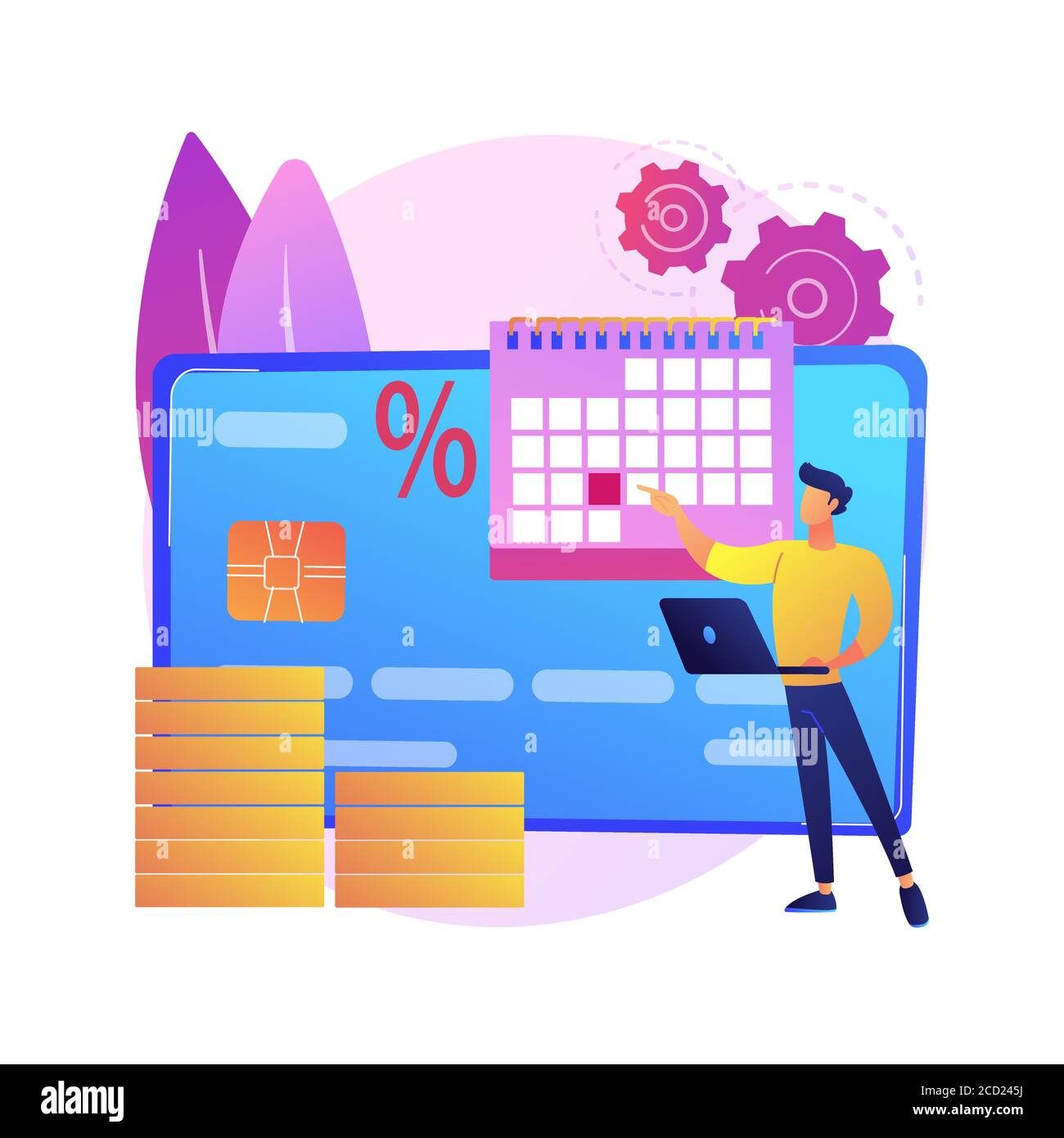 Installment tax payments abstract concept vector illustration Stock ...
