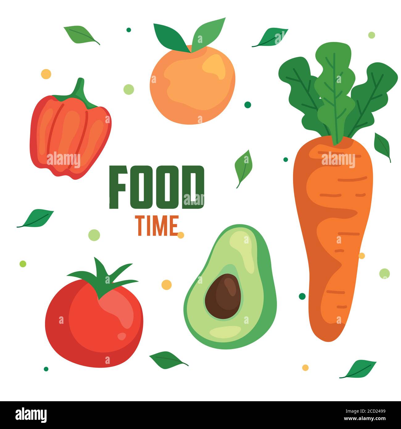 banner with food time vegetables and fruits, concept healthy food Stock ...