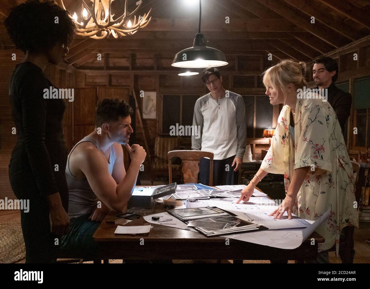 THE SLEEPOVER, from left: from left: Enuka Okuma, Joe Manganiello, Ken ...