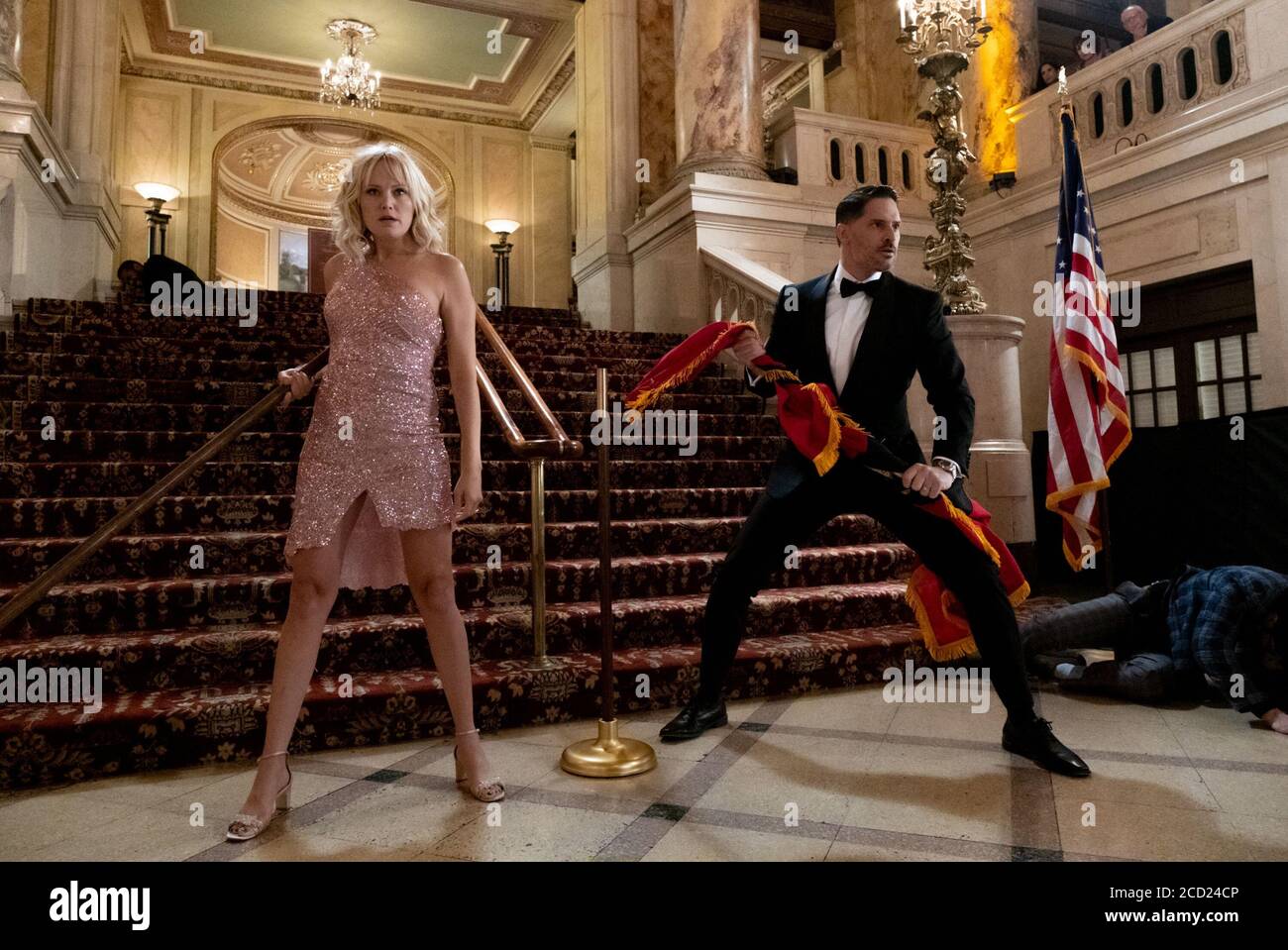 THE SLEEPOVER, from left: Malin Akerman, Joe Manganiello, 2020. ph ...