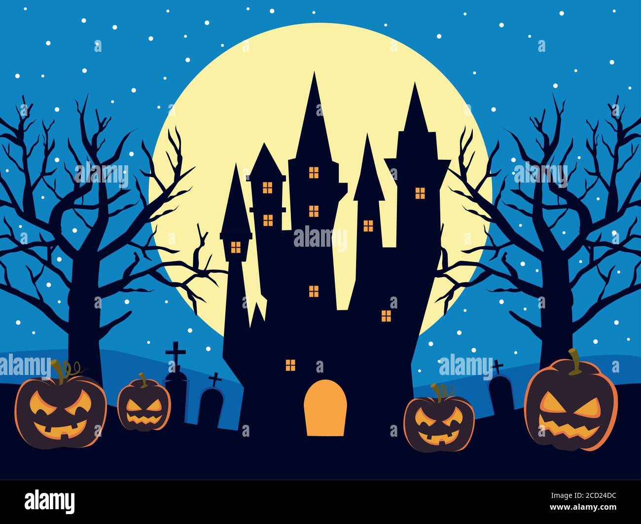 Halloween Castle Cards Fishbowl Halloween Castle" Greeting Card For