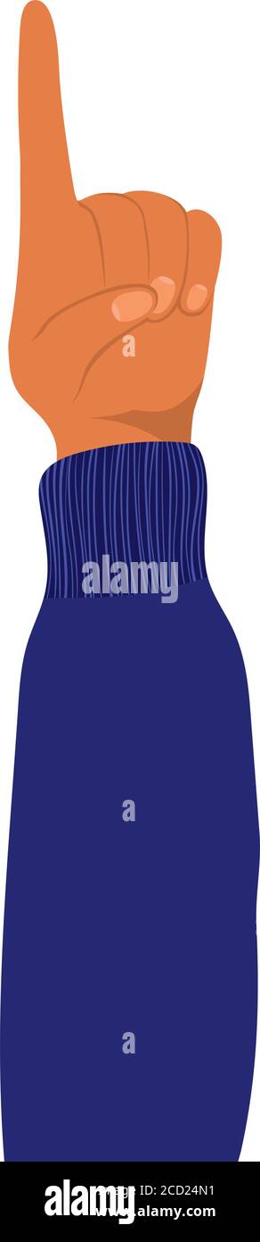 number one sign with hand design of People arm finger person learn ...