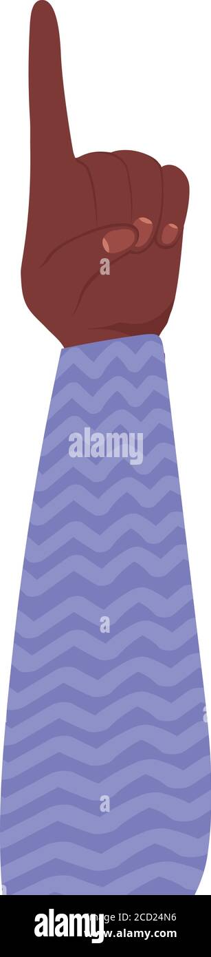 number one sign with hand design of People arm finger person learn ...