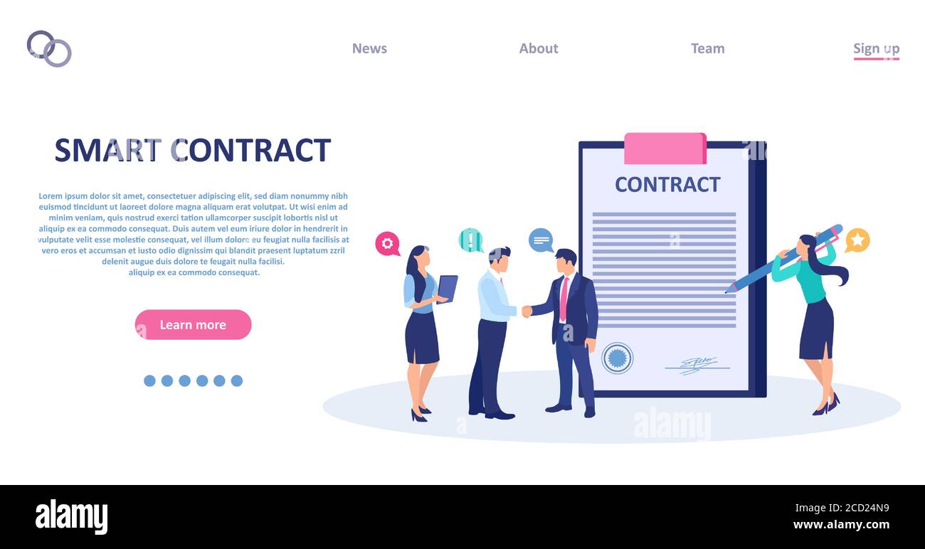 Smart contract concept digital hi-res stock photography and images - Alamy