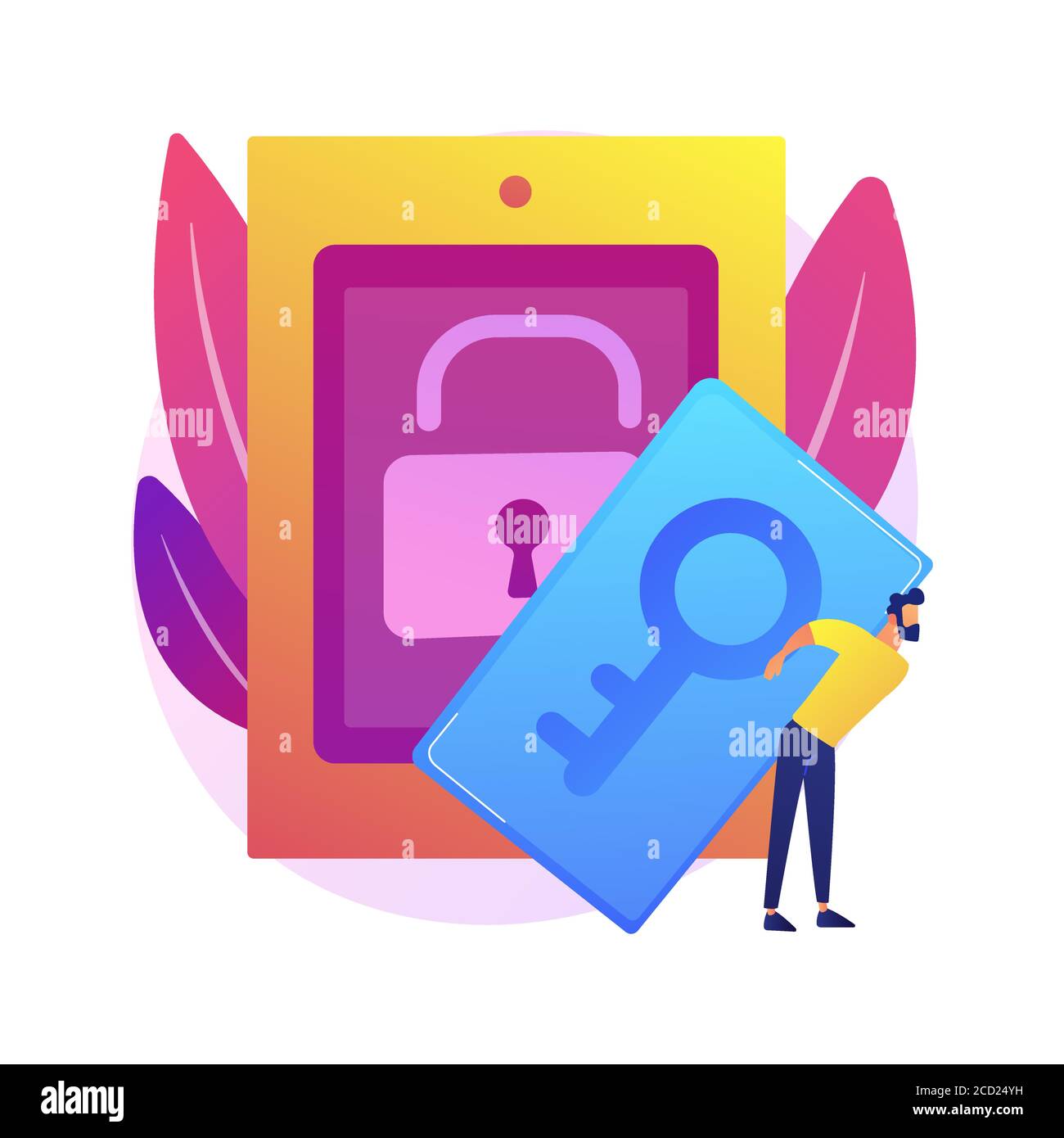 Security access card abstract concept vector illustration Stock Vector ...