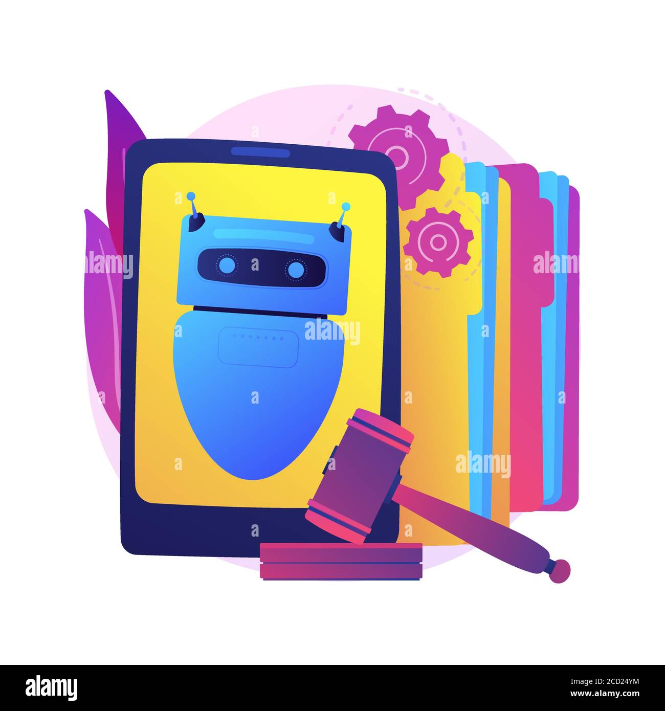 Artificial intelligence regulations abstract concept vector ...