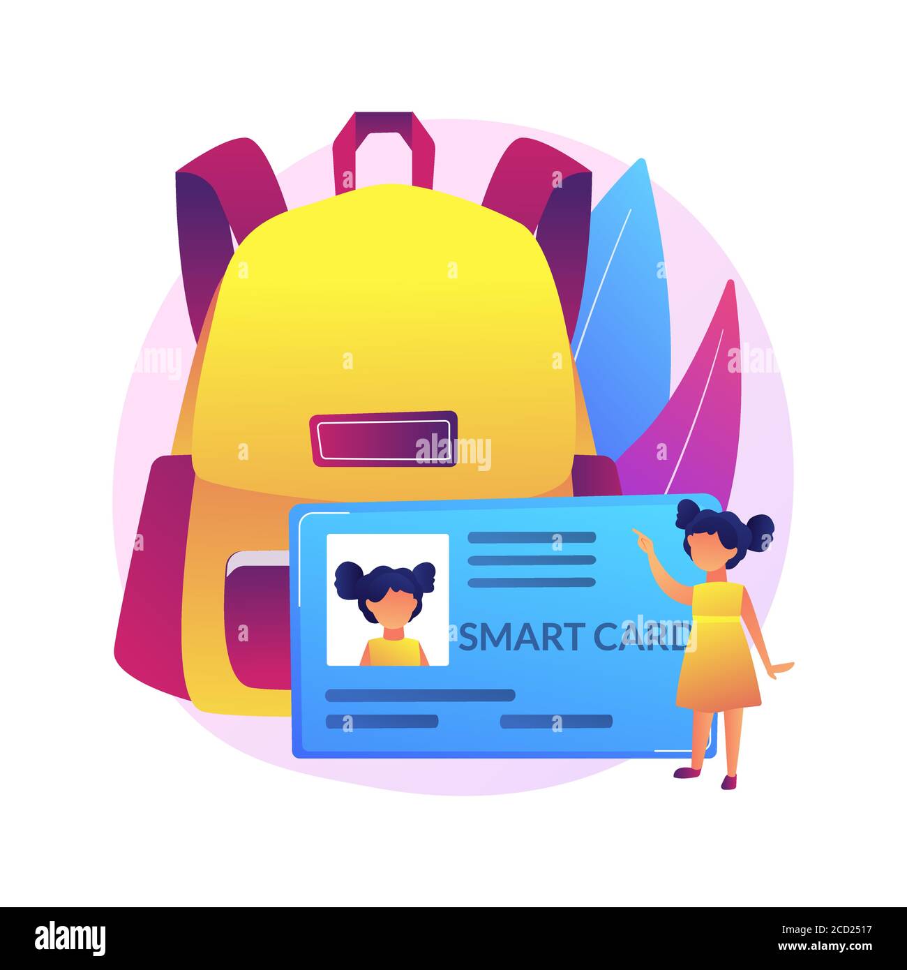 Smartcards for schools abstract concept vector illustration Stock ...