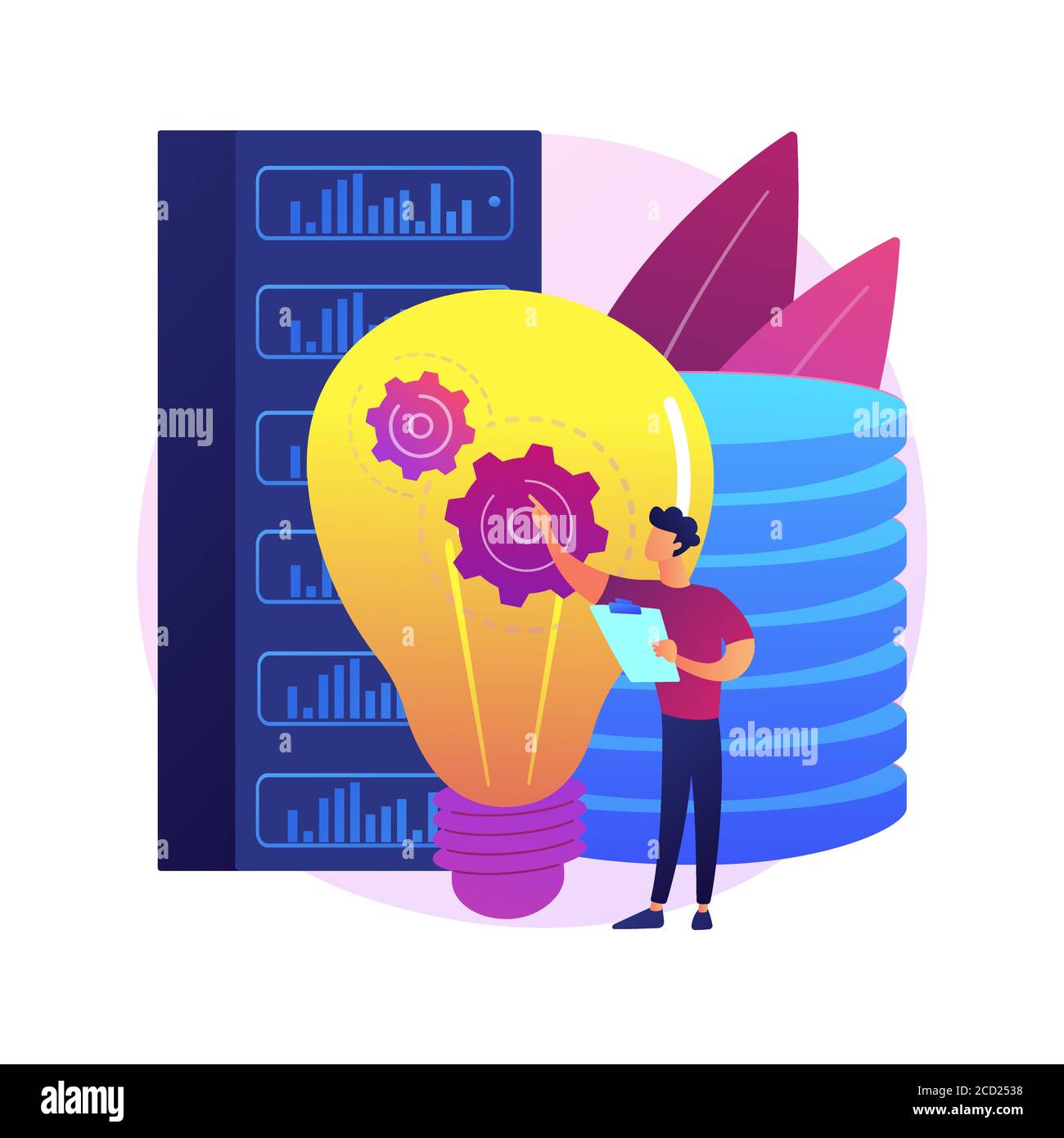 Innovative big data solutions abstract concept vector illustration ...