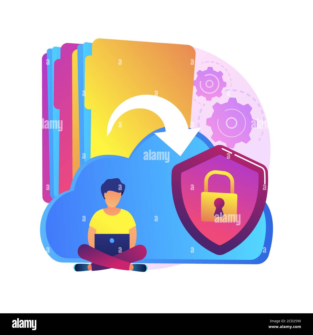 Secure file sharing abstract concept vector illustration Stock Vector ... Secure file sharing abstract concept vector illustration Stock Vector ...
