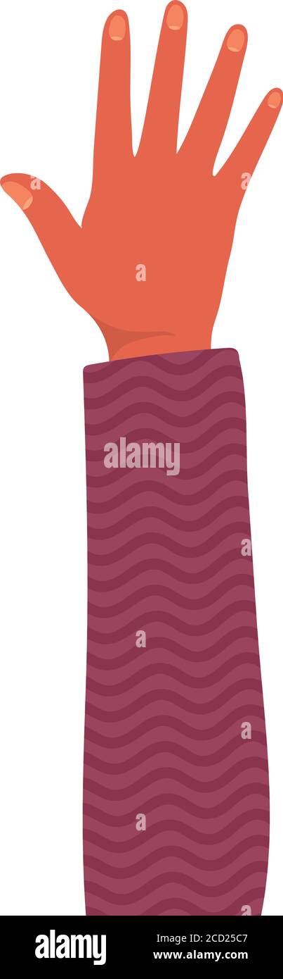 hand up design of People arm finger person learn communication ...