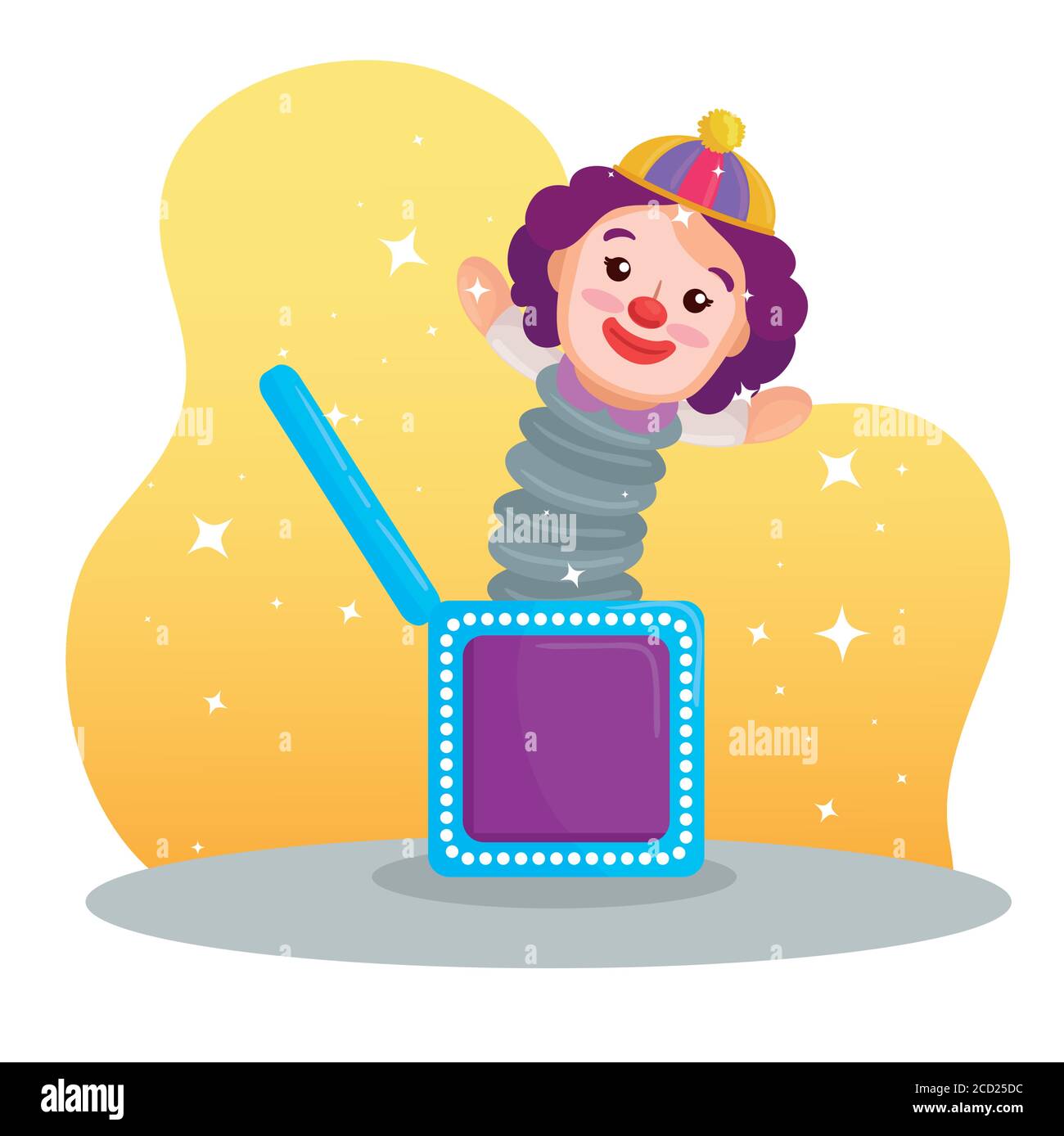 Clown box Stock Vector Images - Alamy