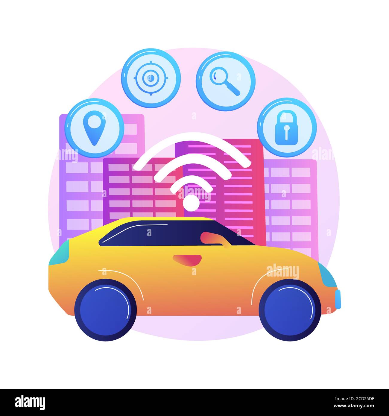 Autonomous car abstract concept vector illustration Stock Vector Image ...