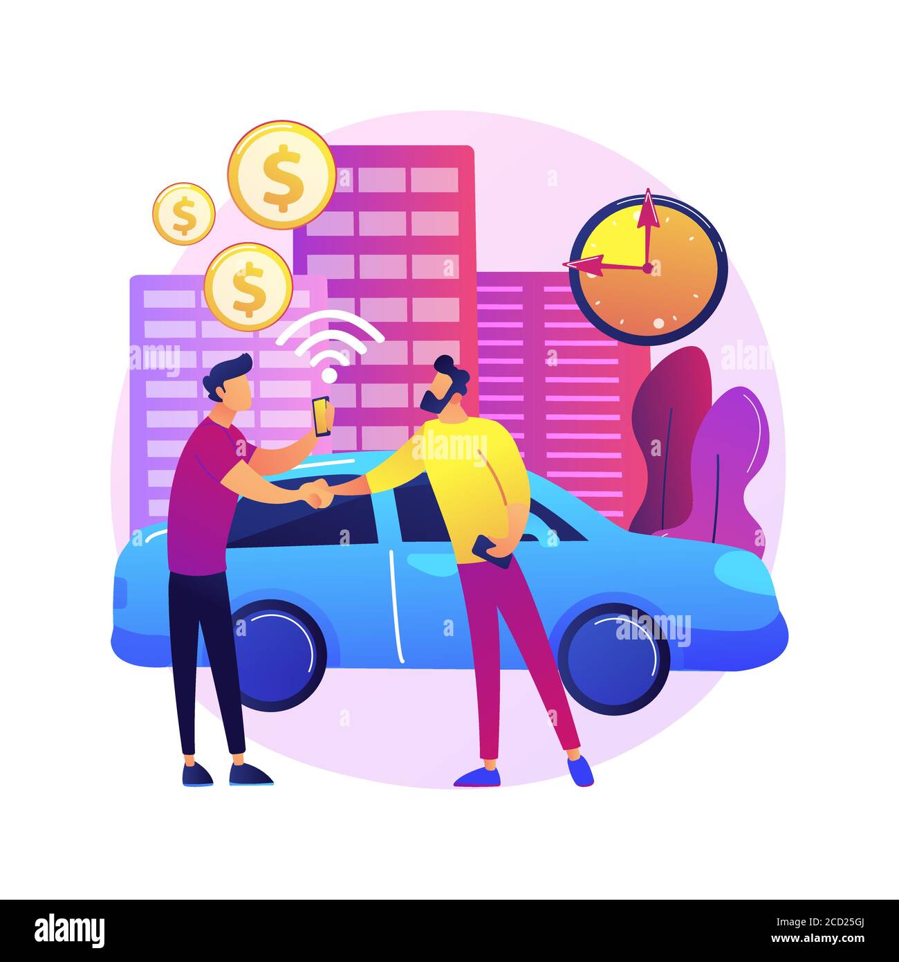 Carsharing service abstract concept vector illustration Stock Vector Image & Art - Alamy