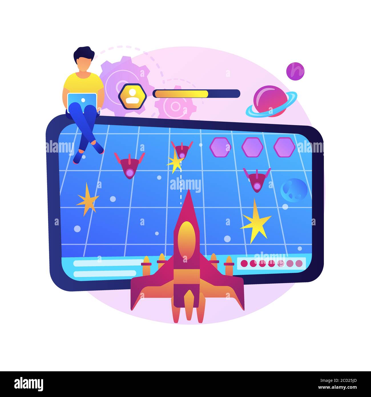 Action game abstract concept vector illustration Stock Vector Image ...