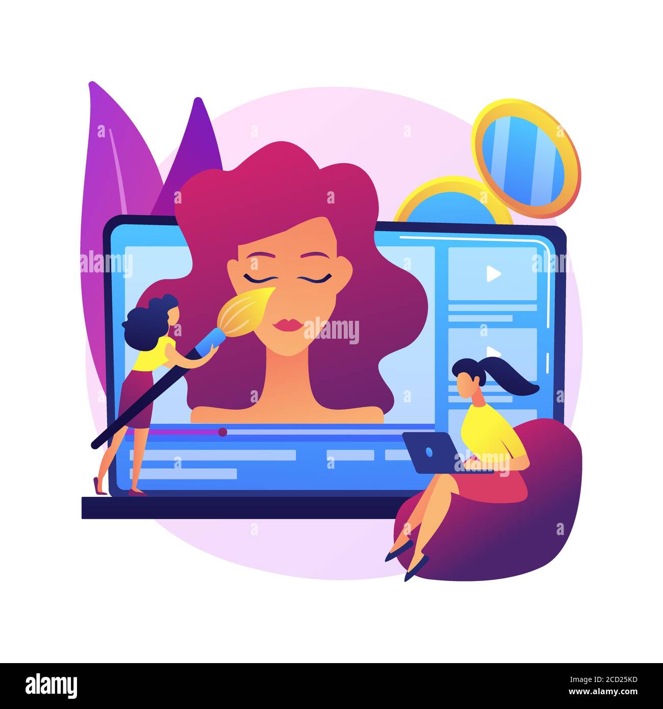 Beauty blogger abstract concept vector illustration Stock Vector Image ...