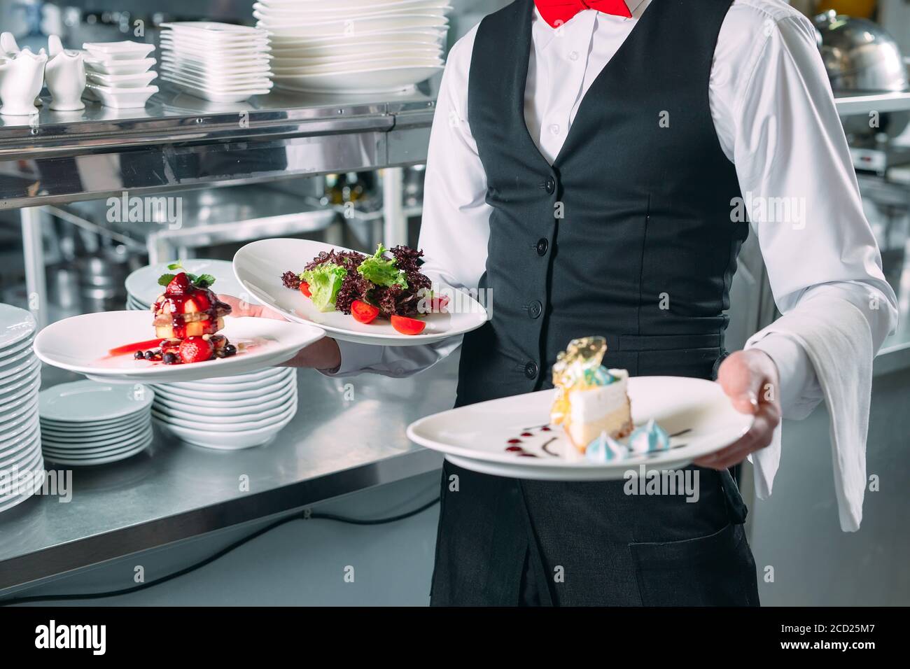 Waiter Serving In Hotel Restaurant High Resolution Stock Photography ...