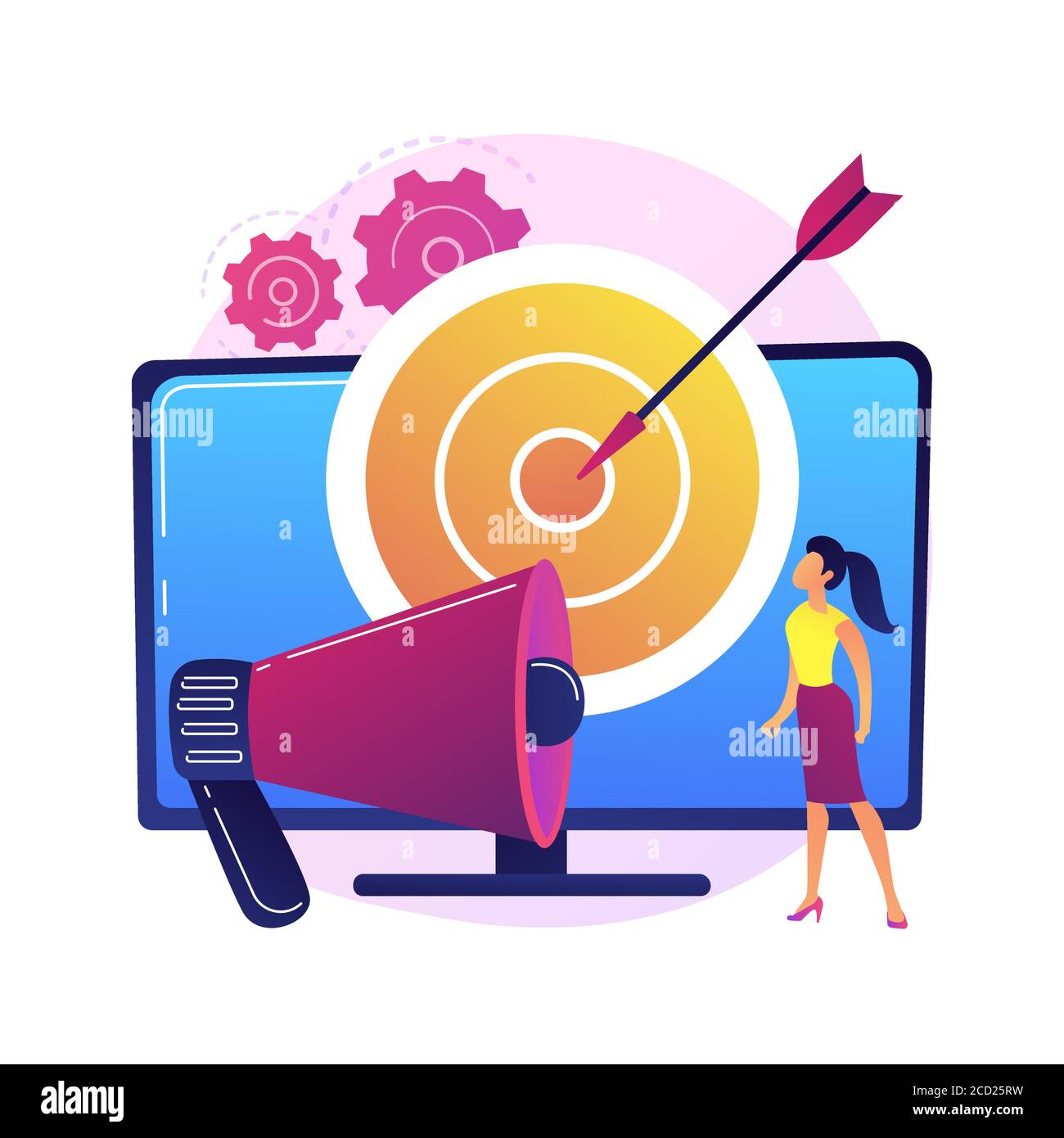 Addressable TV advertising abstract concept vector illustration Stock ...