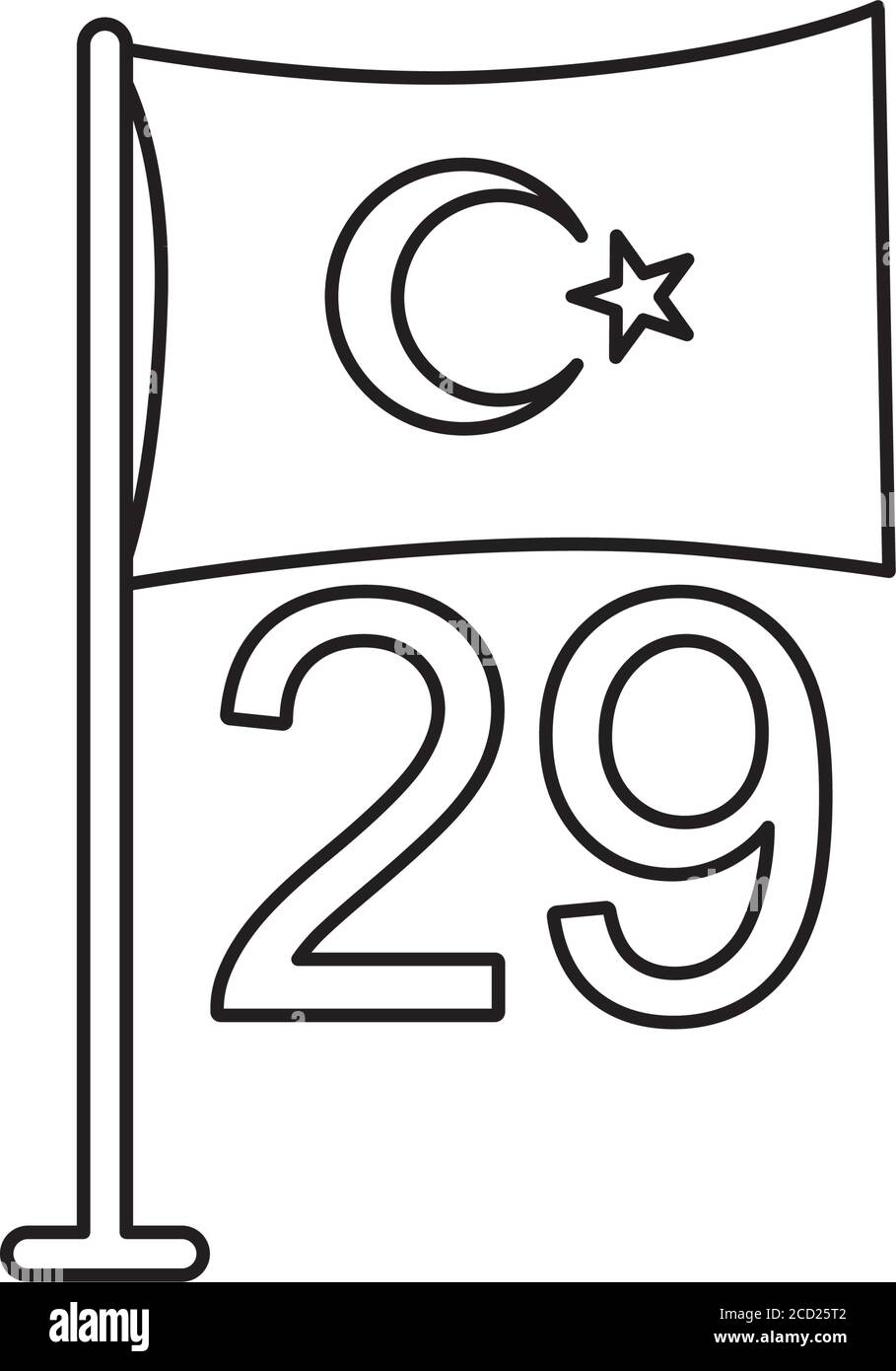 Turkey Flag Coloring Page at Carl Cohn blog