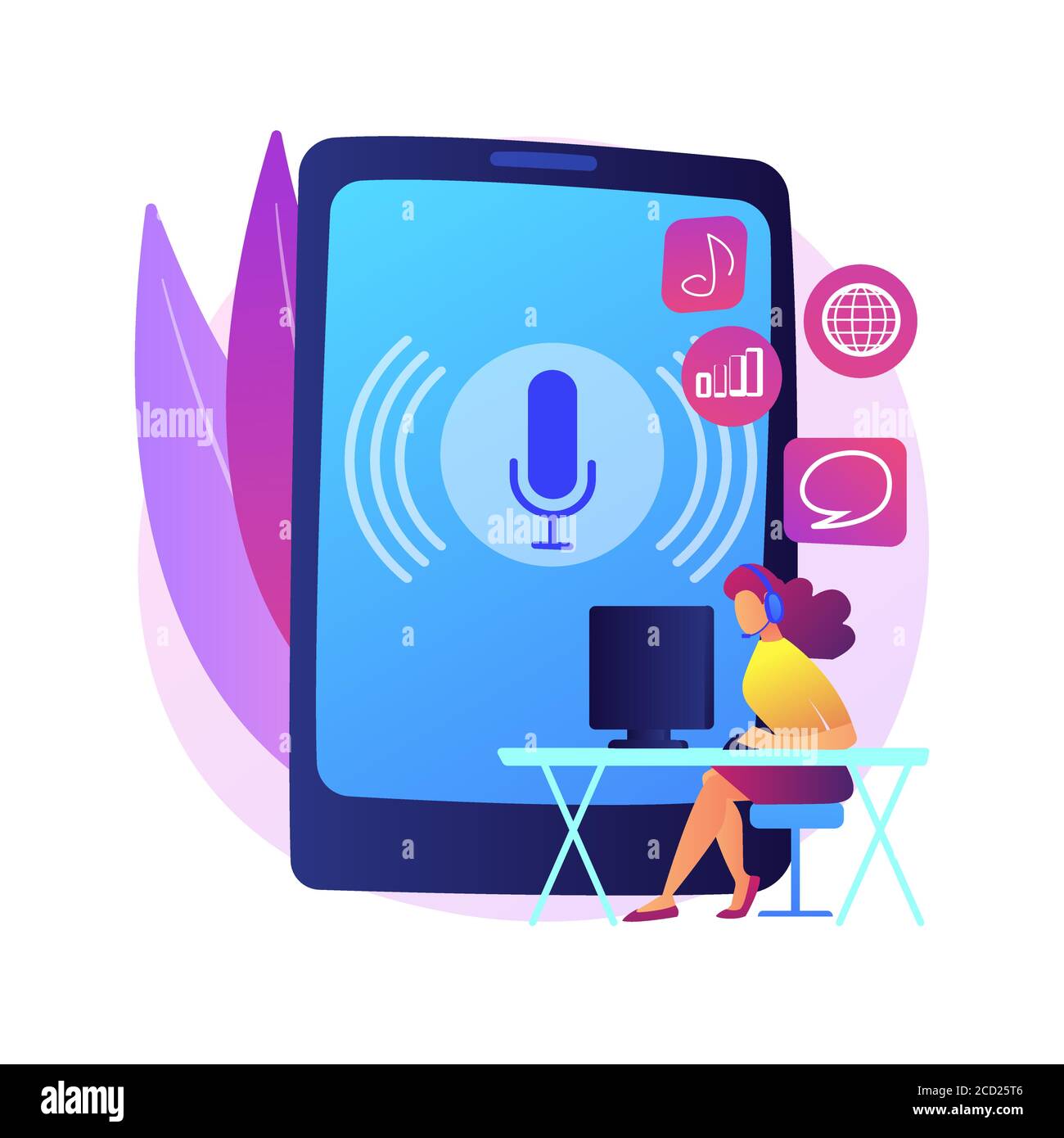 Podcast content abstract concept vector illustration Stock Vector Image ...