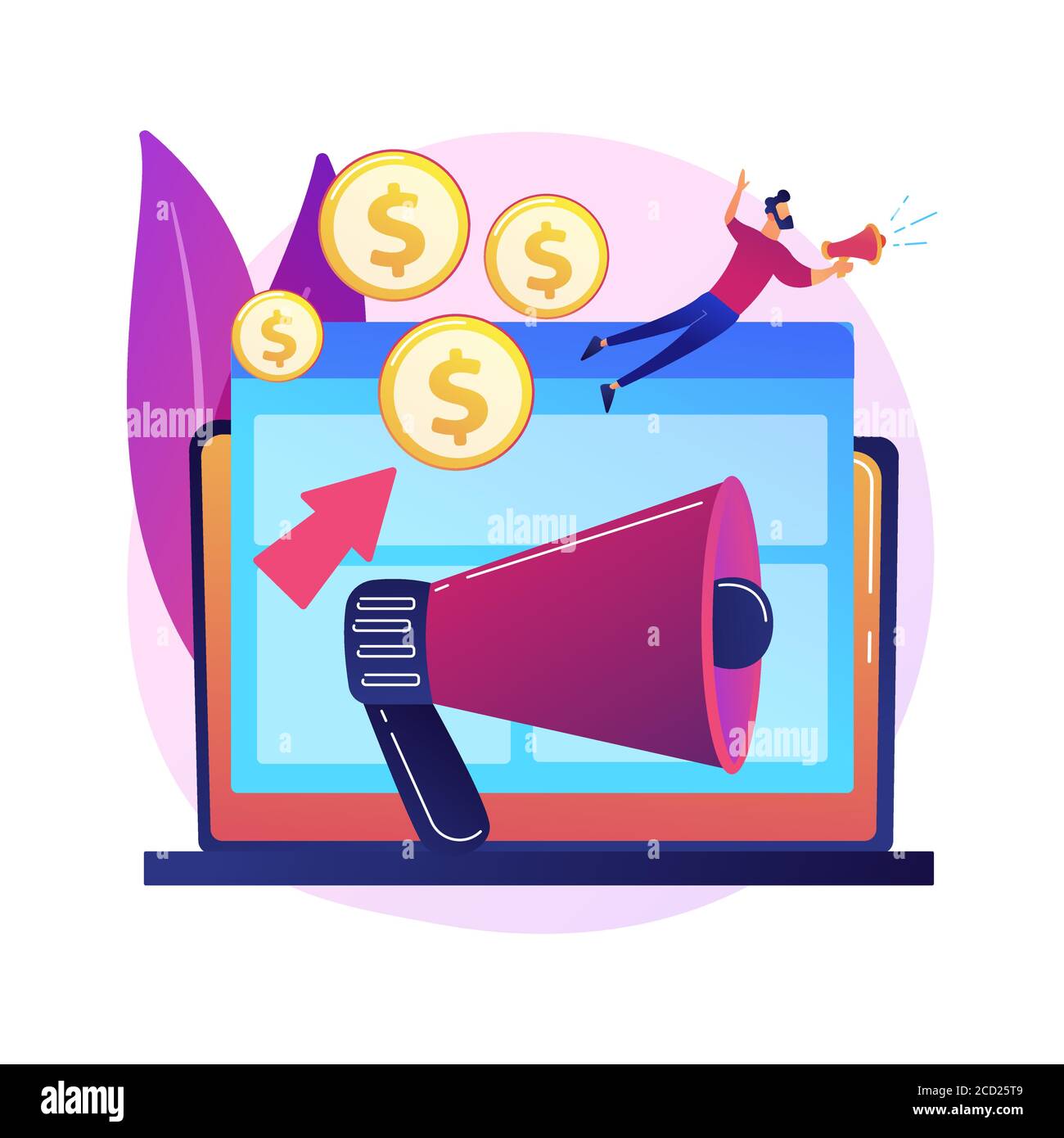 PPC campaign abstract concept vector illustration Stock Vector Image ...
