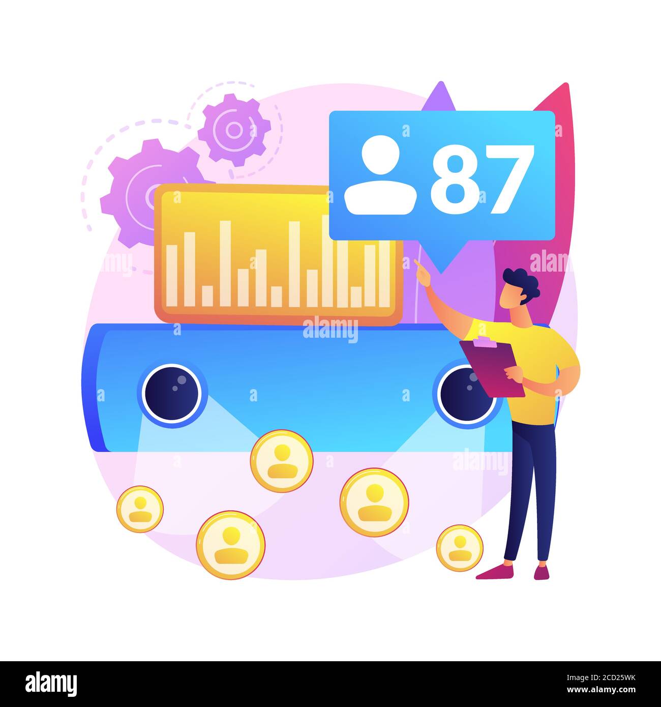People counter system abstract concept vector illustration Stock Vector ...