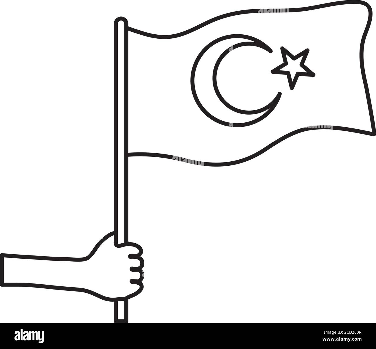 Turkey Flag Coloring Page