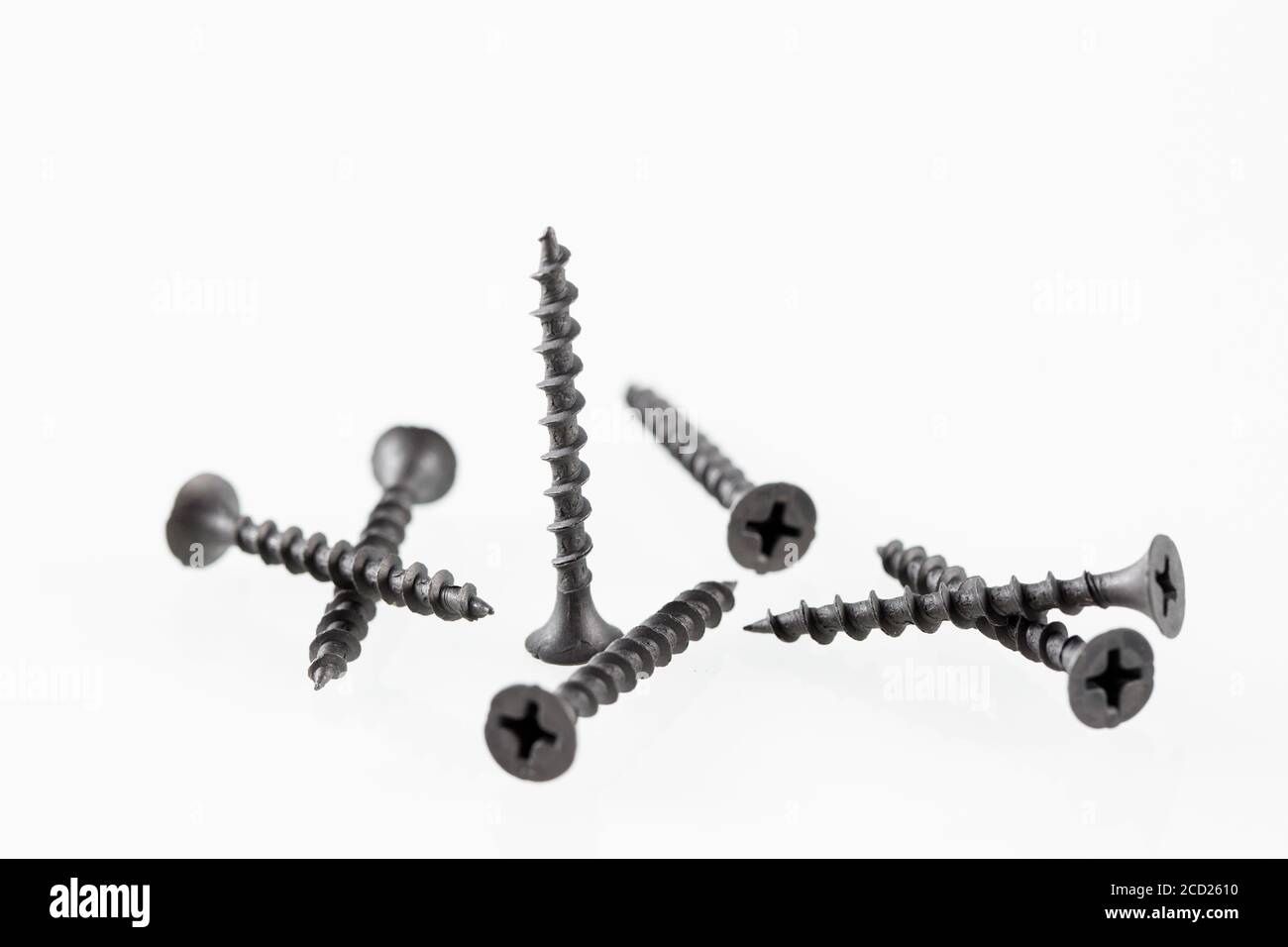 Screws still life large self tapping screws on white background Stock ...