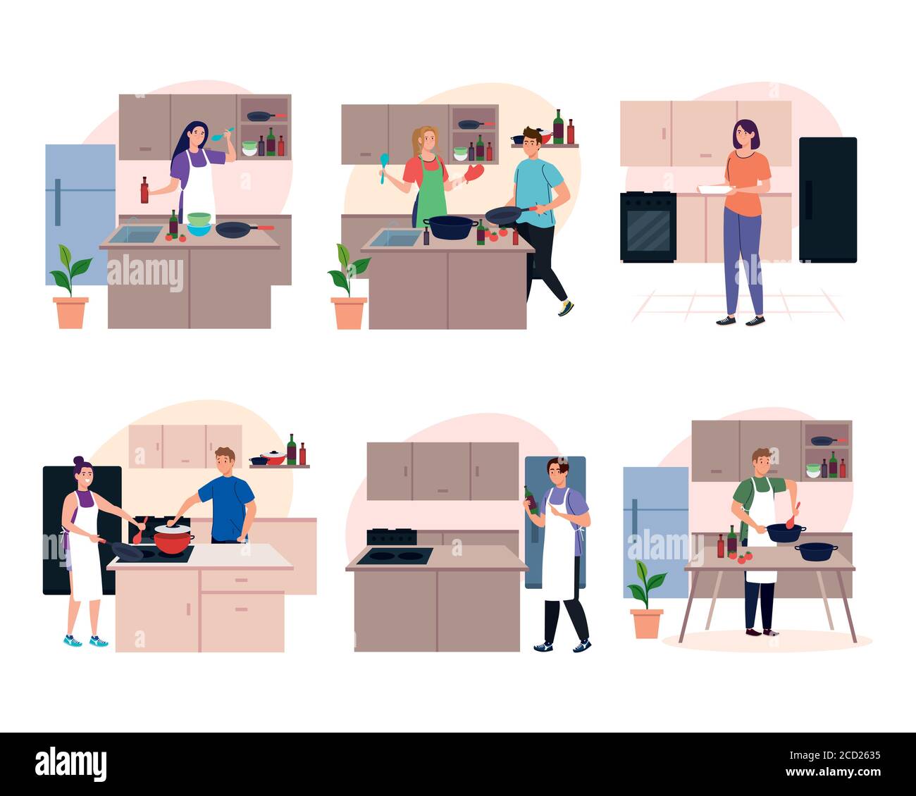 Men cooking at home Cut Out Stock Images & Pictures - Alamy